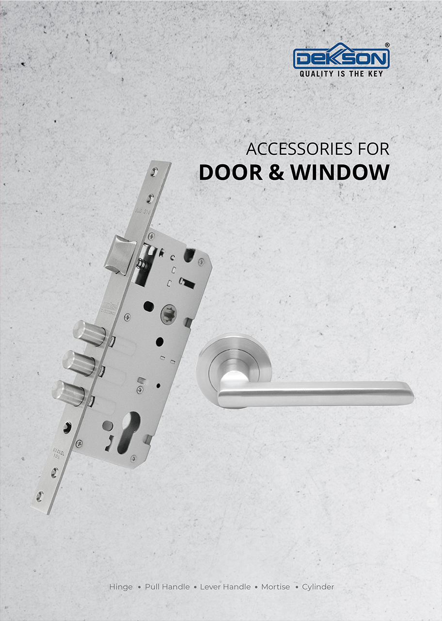 Brochures Dekkson | Door handle & closer, floor hinges, glass steel ...