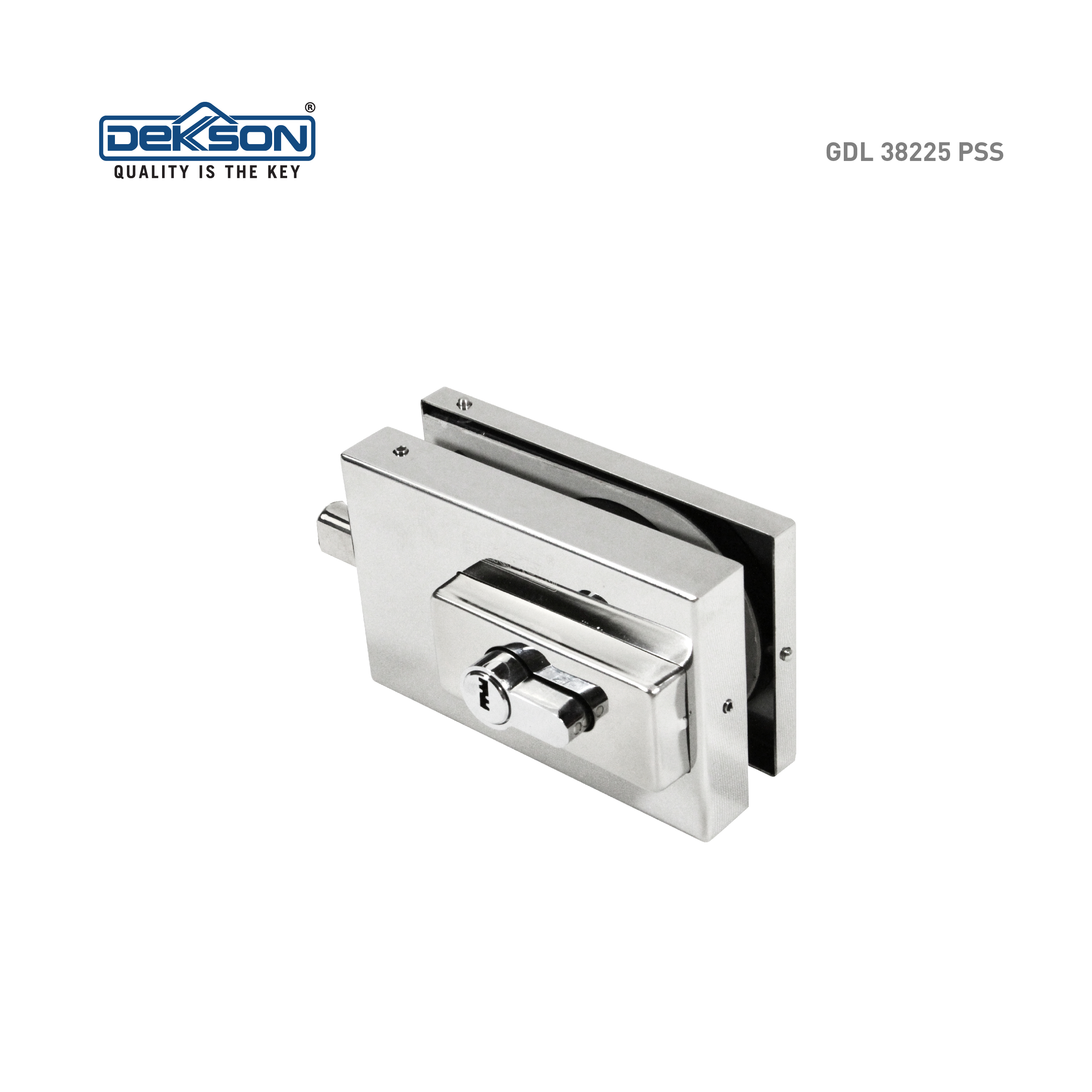 Glass Door Lock GDL 38225 PSS | Dekkson | Door handle & closer, floor ...