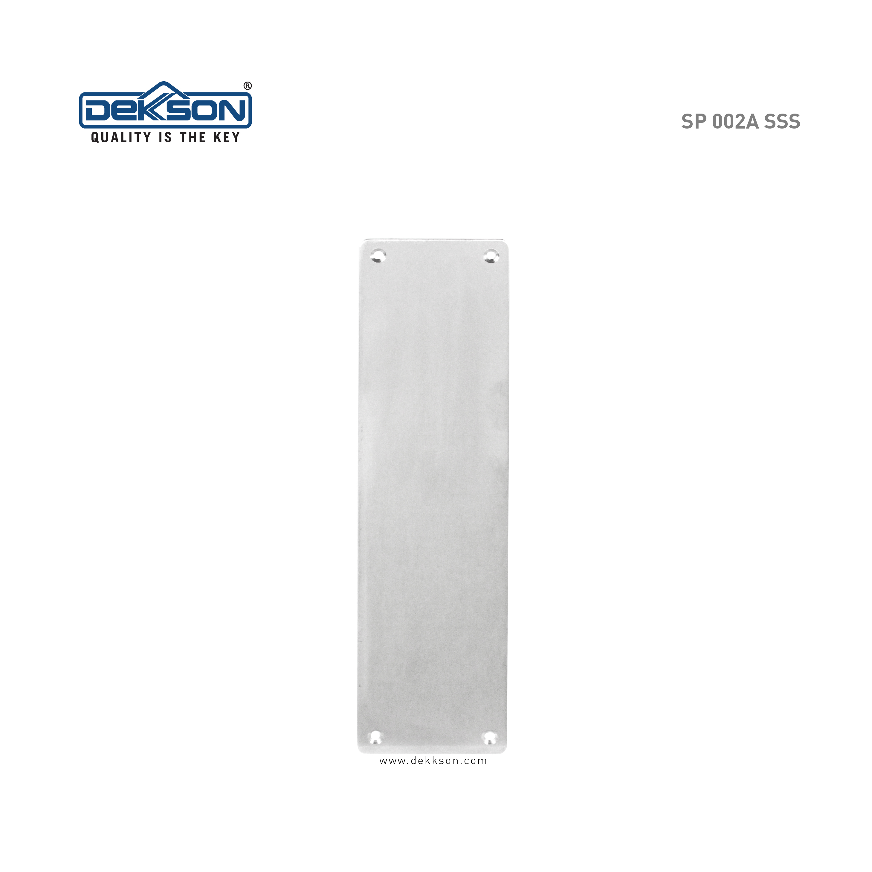 Sign Plate SP 002A SSS | Dekkson | Door handle & closer, floor hinges ...