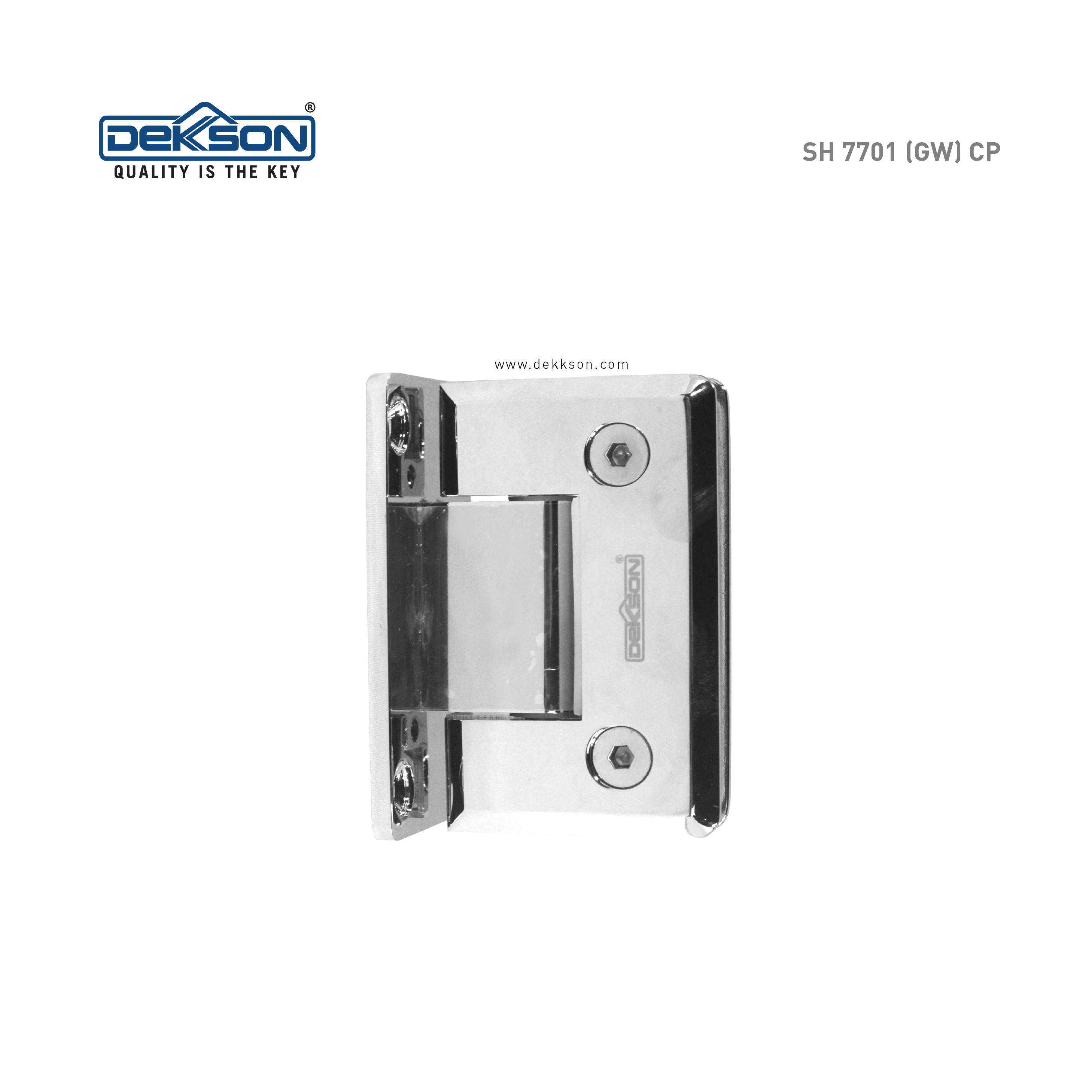 Shower Hinge Glass to Wall SH 7701 (GW) CP | Dekkson | Door handle ...