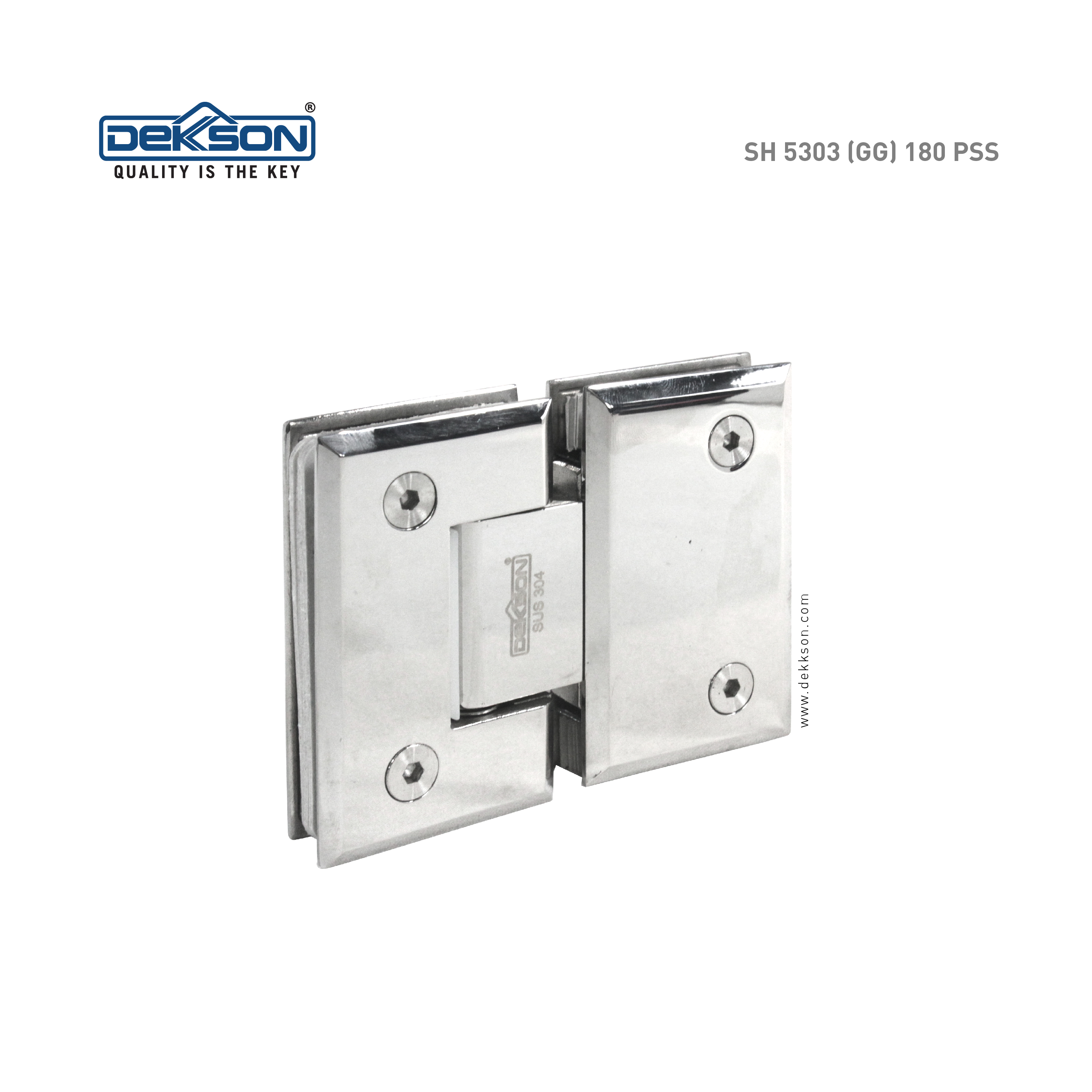 SHOWER HINGE SUS 304 SH 5303 PSS | Dekkson | Door handle & closer ...
