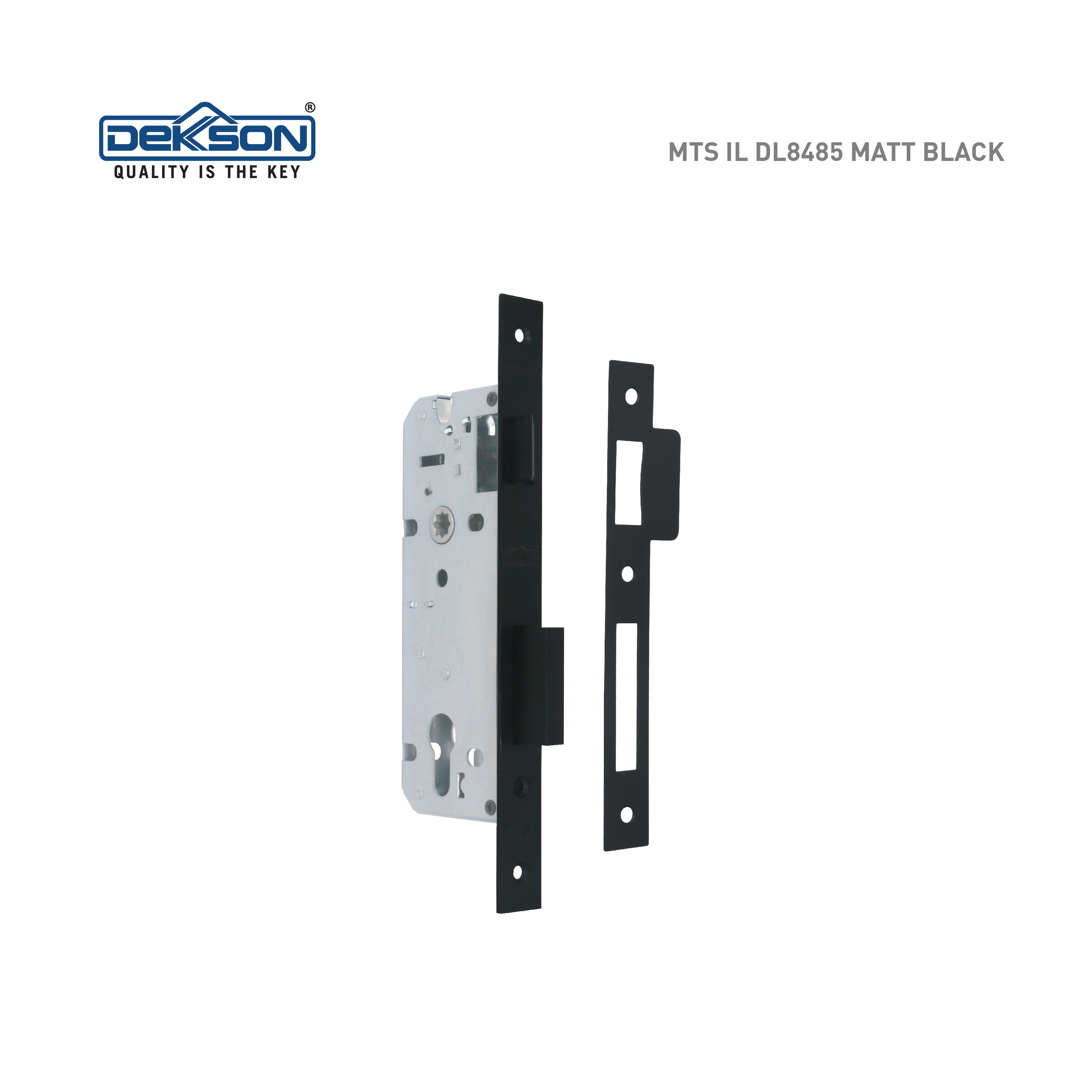 MORTISE LOCK MTS IL DL8485 MATT BLACK | Dekkson | Door handle & closer ...