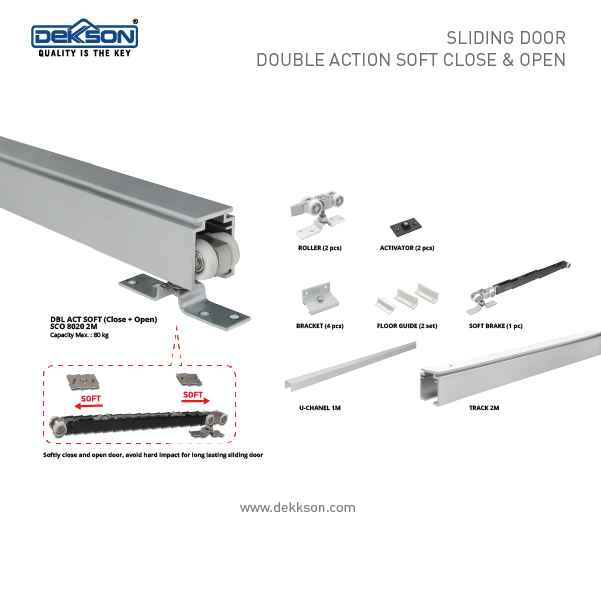 DBL ACT SOFT (Close + Open) SCO 8020 2M | Dekkson | Door handle ...